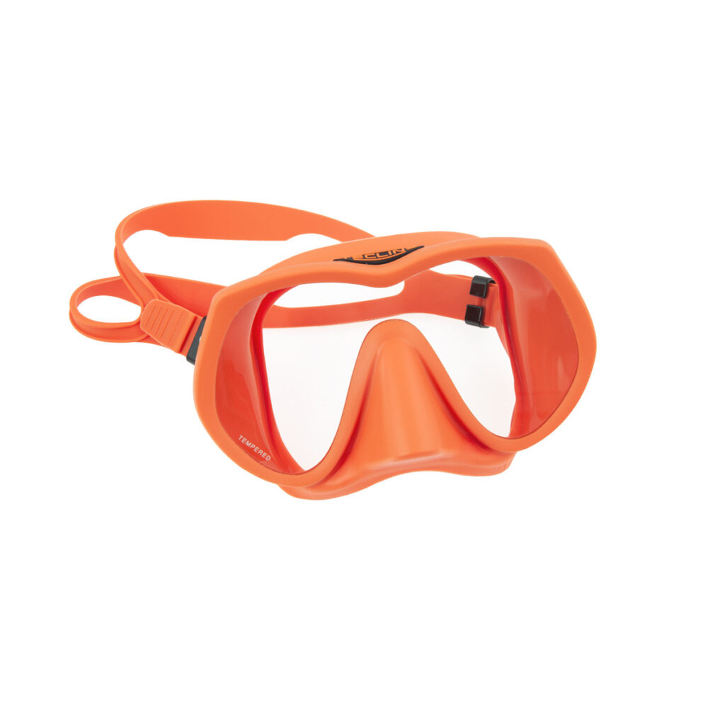Tecline Frameless Super View Mask - Orange - Dive Systems